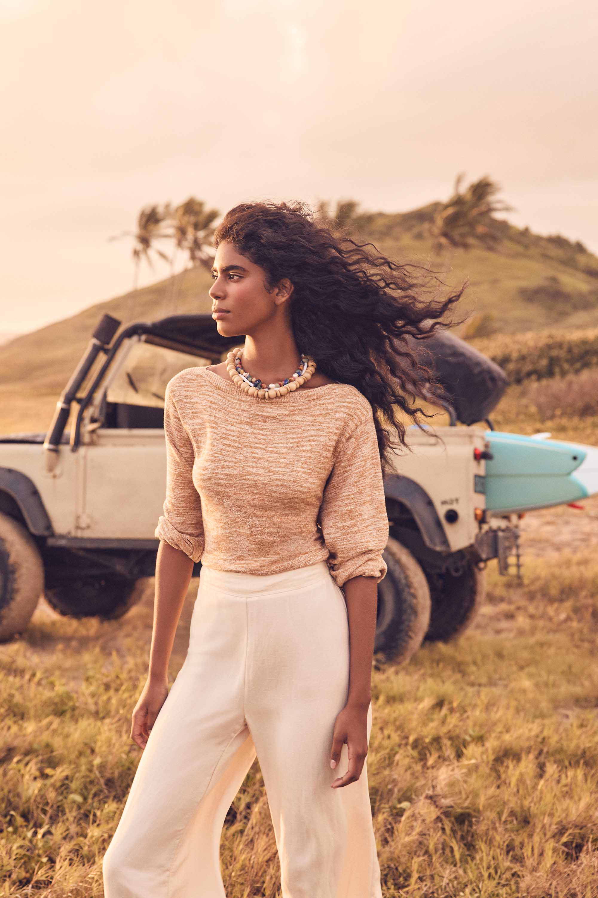 Pantalon BRADLEY en lin Femme | CREME | Maison 123